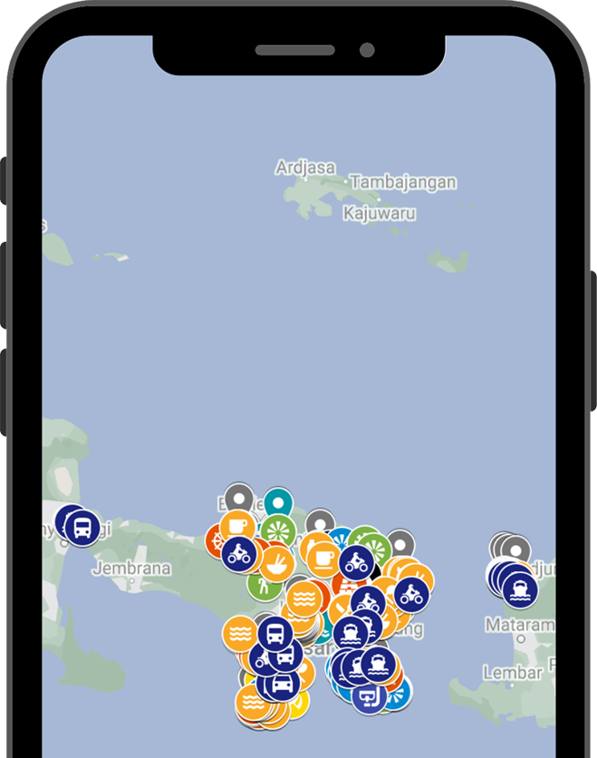Interaktywna Mapa Bali - Projekt Podróży